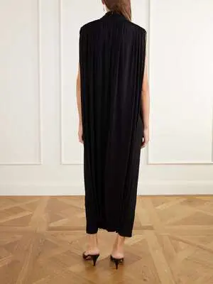 Tove Elia Cape-effect Draped Jersey Maxi Dress