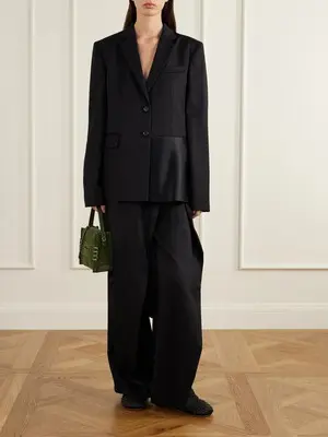JW Anderson Satin-trimmed Wool-twill Jacket