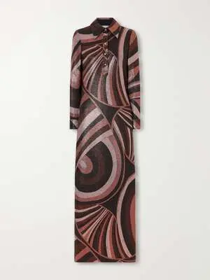 Emilio Pucci Printed Stretch-jersey Maxi Dress - Multi
