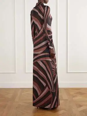 Emilio Pucci Printed Stretch-jersey Maxi Dress