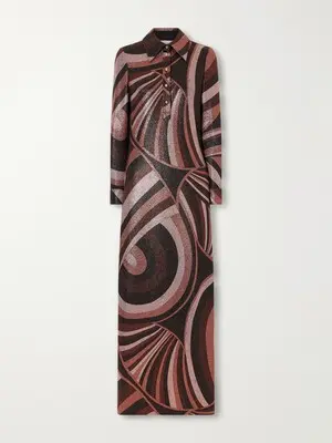 Emilio Pucci Printed Stretch-jersey Maxi Dress - Multi