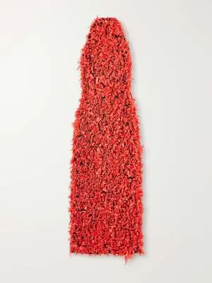 Tove Grettel Open-back Fil-coupé Halterneck Midi Dress - Red