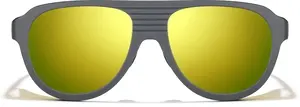 Zenni Aviator Glasses W/ Strap Plastic Full Rim Frame - Gray