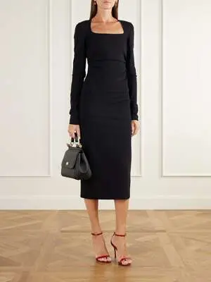 Dolce & Gabbana Ruched Stretch-jersey Midi Dress