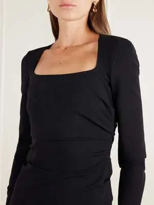 Dolce & Gabbana Ruched Stretch-jersey Midi Dress
