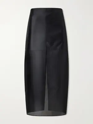 ALMADA Kiana Organza Midi Skirt - Black