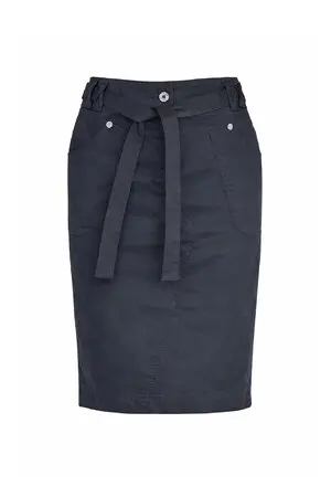 CONQUISTA Belted Pencil Skirt With Modern Wrap Detail
