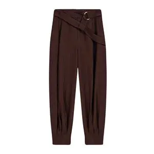 NOCTURNE Belted Harem Trousers - Brown