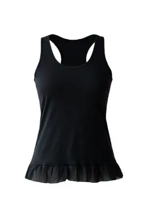 CONQUISTA Racerback Tank Top With Ruffle Hem