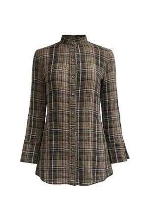 CONQUISTA Classic Plaid Button-front Shirt