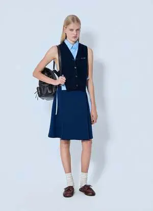 Miu Miu V-neck Logo Vest