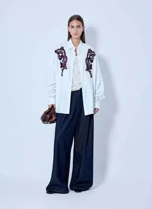 Dries Van Noten Wide-leg Denim Trousers