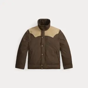 Ralph Lauren Leather-yoke Western Jacket - Dark Olive