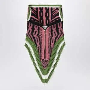 Dries Van Noten Jacquard Wool Collar - Black