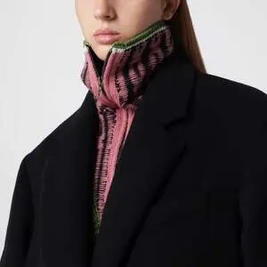 Dries Van Noten Jacquard Wool Collar - Black