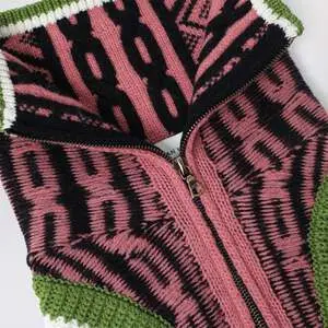 Dries Van Noten Jacquard Wool Collar - Black