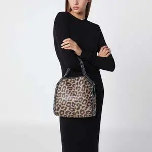 Stella McCartney Mini Falabella Bag With Leopard Print - Multicolor