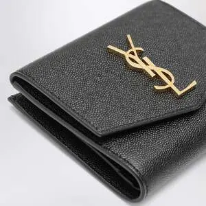 Saint Laurent Uptown Embossed Leather Wallet