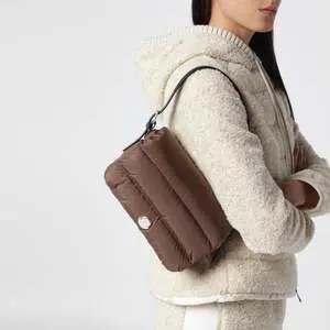 Moncler Caradoc Nylon Shoulder Bag - Burgundy