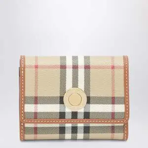 Burberry Check Wallet - Beige