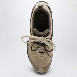 Balenciaga Radar Velvety And Brown Leather Sneakers - Beige