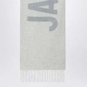 Jacquemus Wool Scarf With Logo - Grey