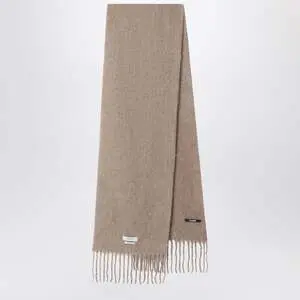 Jacquemus Taupe Mohair And Alpaca-blend Scarf - Brown
