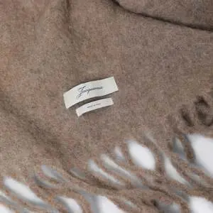 Jacquemus Taupe Mohair And Alpaca-blend Scarf