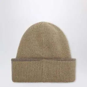Jacquemus Gros Grain Beanie In Alpaca Blend - Beige