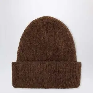 Jacquemus Gros Grain Beanie In Alpaca Blend - Brown