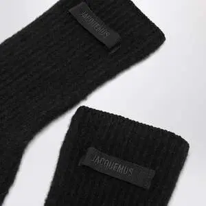 Jacquemus Gros Grain Gloves In Alpaca Blend