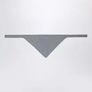 Jacquemus Dark Gros Grain Scarf In Alpaca Blend