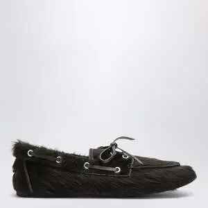 Senso Bateau Boat Loafers In Calf Hair - Brown