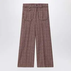 Chloé Checked Wool Trousers