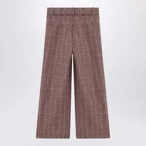 Chloé Checked Wool Trousers