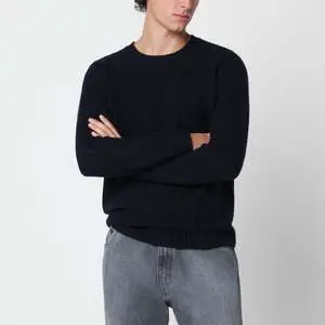 DRUMOHR Navy Lambswool Sweater - Blue