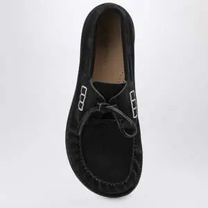 JW Anderson Midnight Blue Suede Loafers - Black