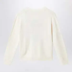 MC2 SAINT BARTH White Snoopy Intarsia Sweater In Wool Blend
