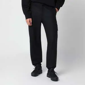 Stone Island Navy Jogging Trousers In A Wool Blend