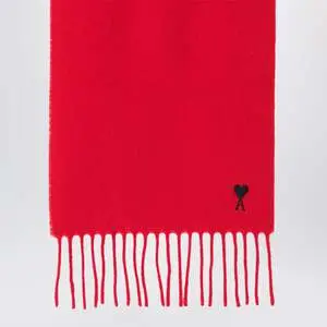 AMI Paris De Coeur Wool Scarf