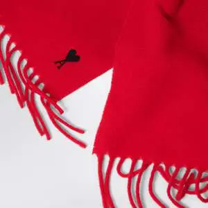 AMI Paris De Coeur Wool Scarf