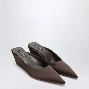 Senso Chocolate Uriela Satin Mules - Brown