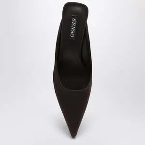 Senso Chocolate Uriela Satin Mules - Brown