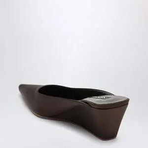 Senso Chocolate Uriela Satin Mules - Brown
