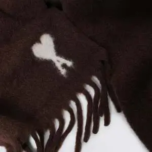 AMI Paris De Coeur Scarf In Alpaca Blend