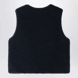 Bonpoint Navy Reversible Sherpa Fleece Gilet
