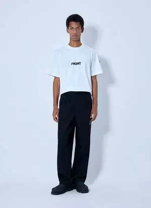 Moncler X Frgmt Hiroshi Fujiwara Pleated Wide-leg Trousers - Black