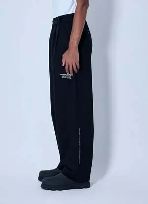 Moncler X Frgmt Hiroshi Fujiwara Pleated Wide-leg Trousers - Black