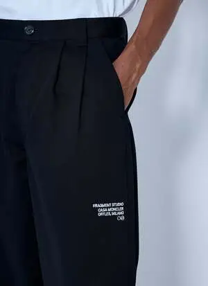 Moncler X Frgmt Hiroshi Fujiwara Pleated Wide-leg Trousers - Black