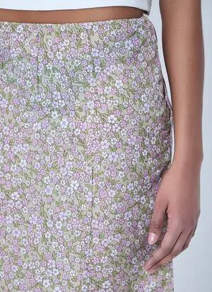 Prada Re-nylon Floral Midi Skirt